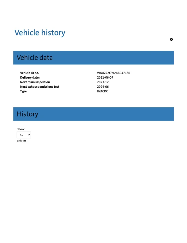 Audi Service History Check Online UK – Instant VIN Report