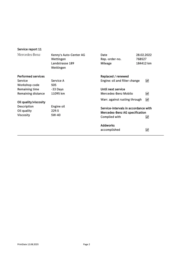 Check Mercedes Service History – Dealership Record – VinHistory.co.uk