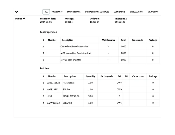 VW Service History Check Online UK – Instant PDF Report